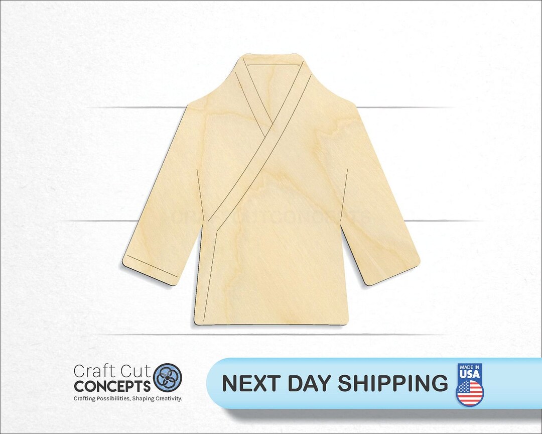 Karate Gi Shirt Dress Uniform - Laser Cut Unfinished Wood Cutout Craft ...