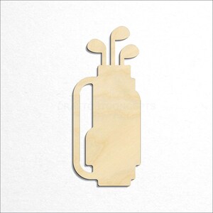 Golf Bag - Laser Cut Unfinished Wood Cutout Craft Shapes - Etsy