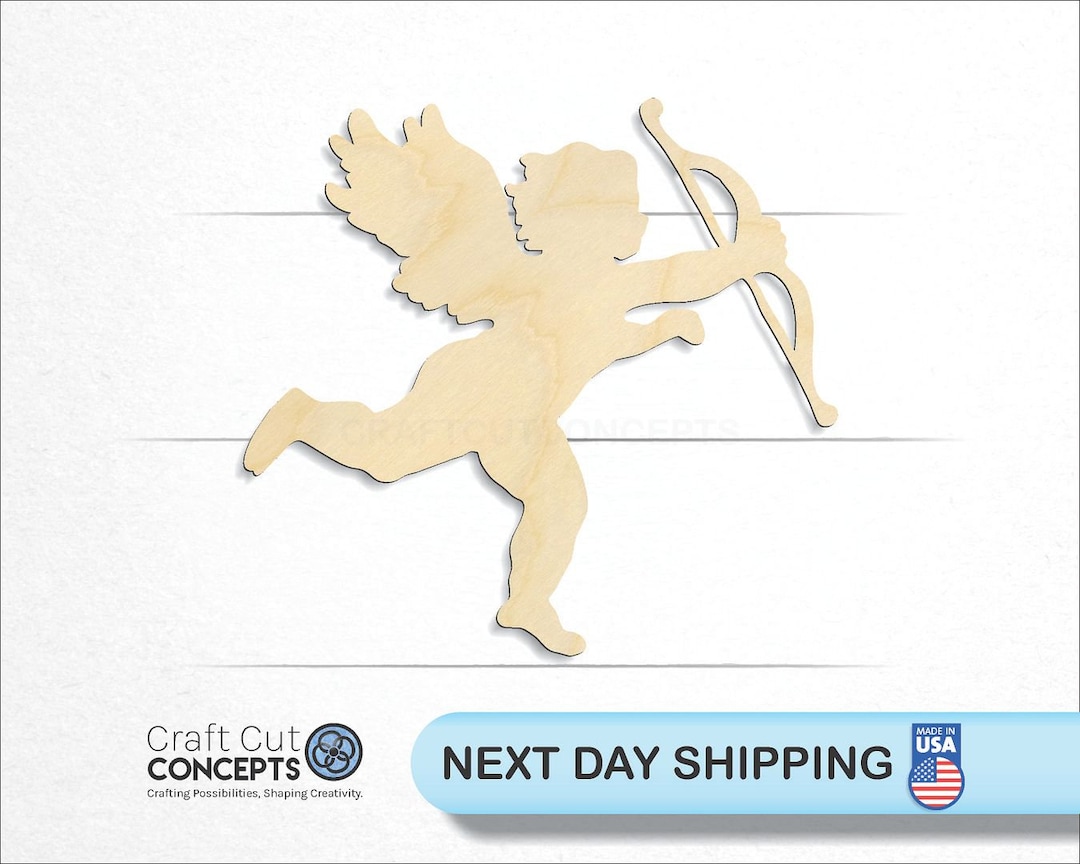 Cupid - Laser Cut Unfinished Wood Cutout Craft Shapes - Etsy