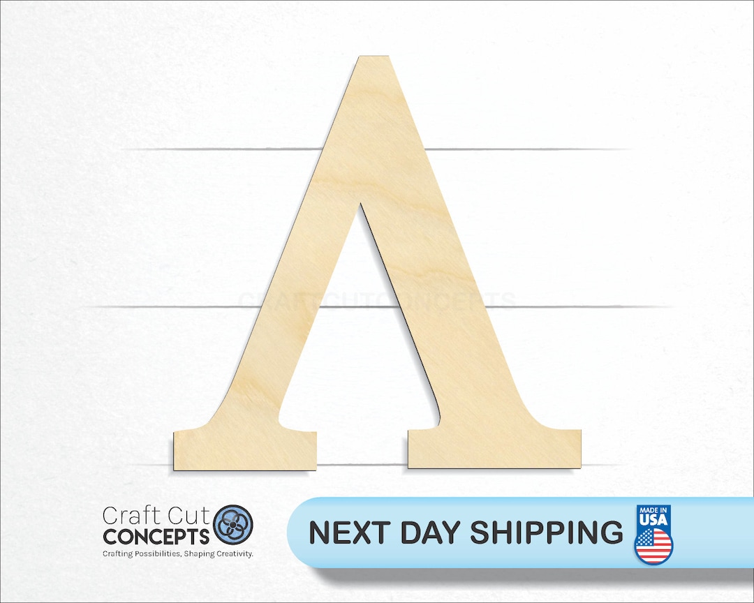Lambda Greek Sorority Letter - Laser Cut Unfinished Wood Shapes and ...