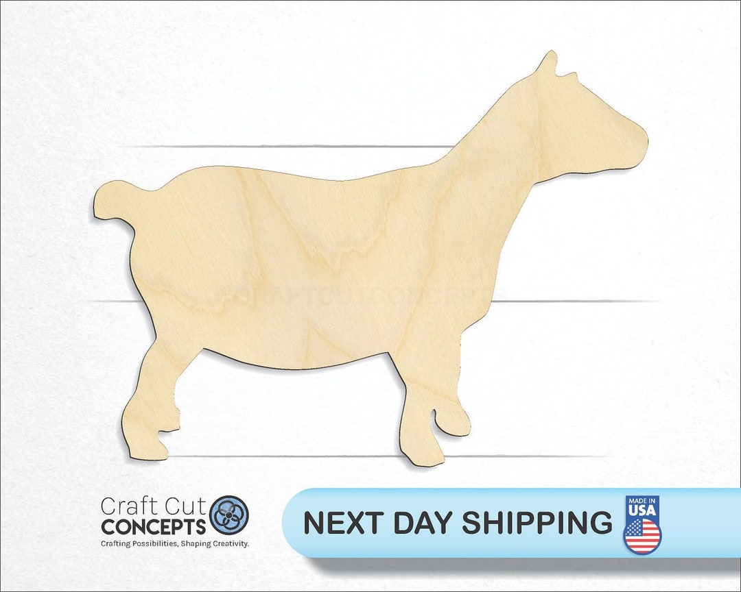 Pygmy Goat - Laser Cut Unfinished Wood Cutout Craft Shapes - Etsy
