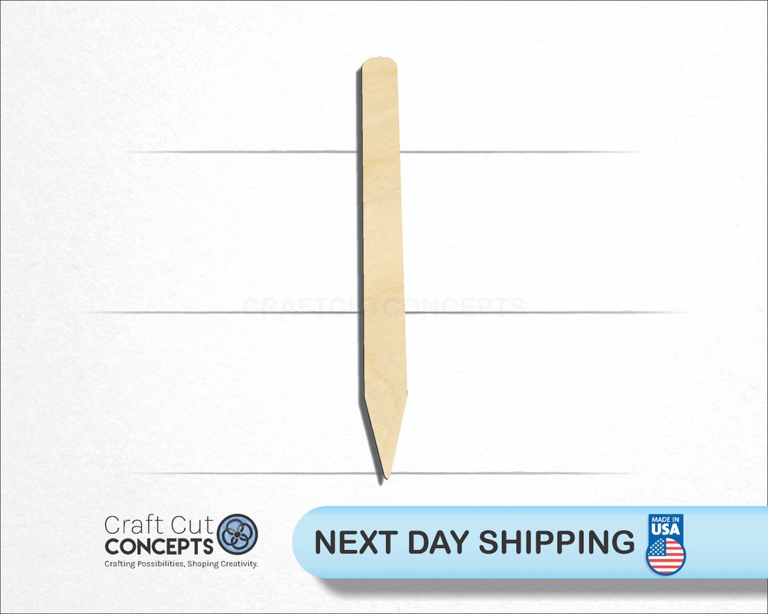 Plain Garden Stake - Laser Cut Unfinished Wood Cutout Craft Shapes - Etsy