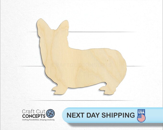 Unfinished Wooden Corgi Dog Shape | Corgi Cutout | Craft Supplies ...