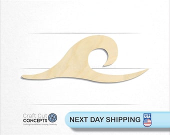 Surfer on Wave Wood Cutout Unfinished Wood 170507 - Etsy