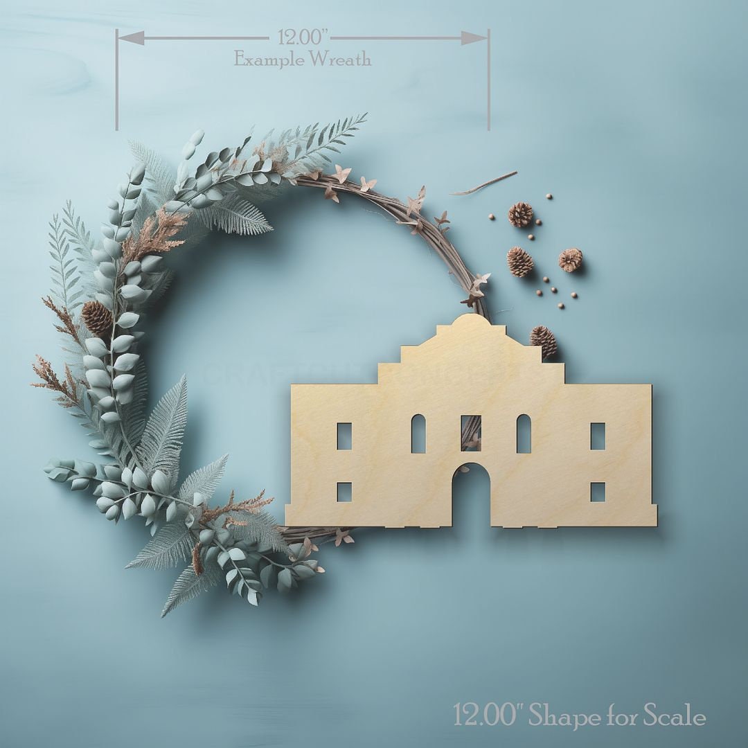 Texas Alamo Monument - Laser Cut Unfinished Wood Cutout Craft Shapes - Etsy