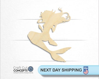 Mermaid 4 Laser Cut Out Unfinished Wood Shape Craft Supply - Etsy