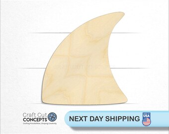 Shark Fin Laser Cut Out Wood Shape Craft Supply Woodcraft Cutout - Etsy
