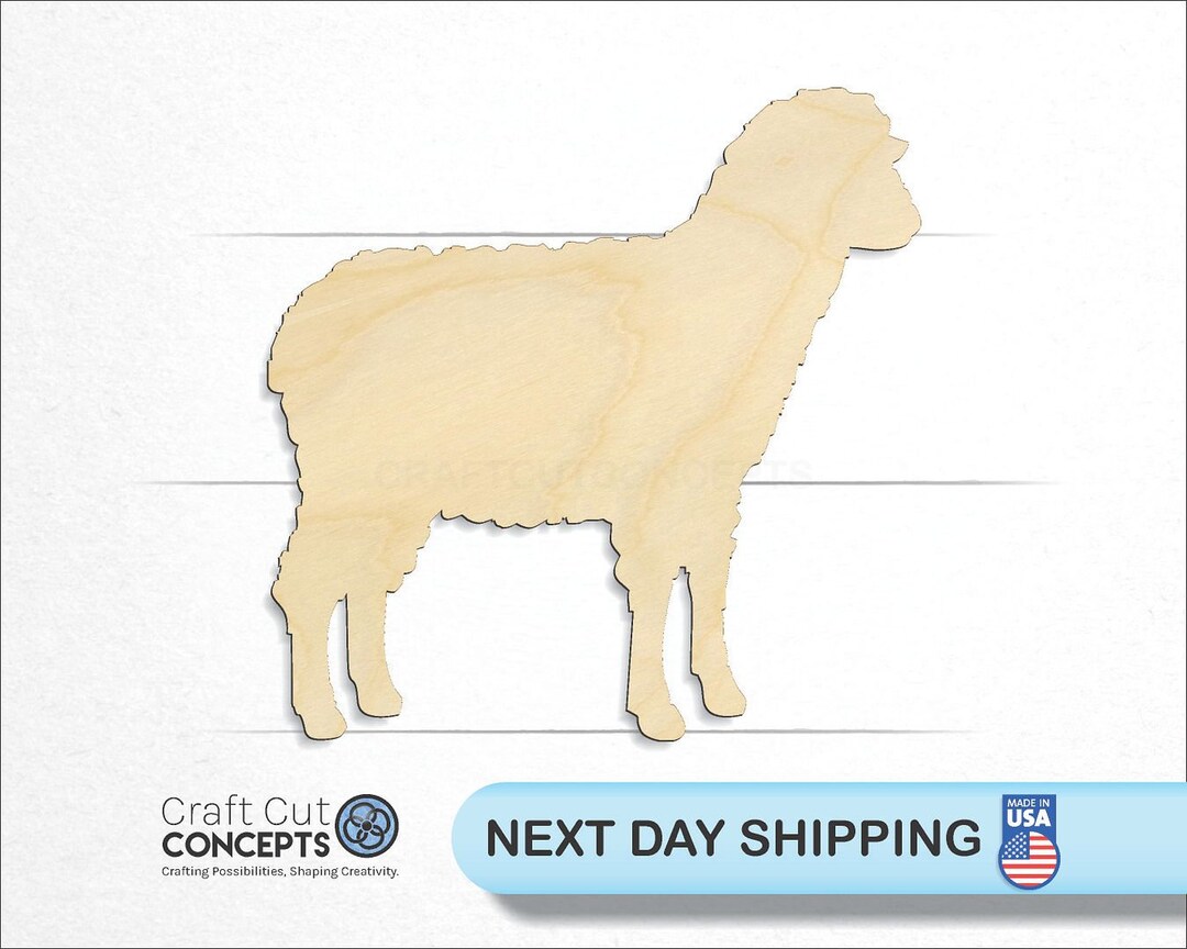 Farm Sheep Shape - Laser Cut Unfinished Wood Cutout Craft Shapes - Etsy