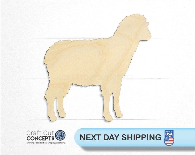 Sheep Wood Cutout, Sheep Crafting Shape, Farm Animal Cutout Shape for ...