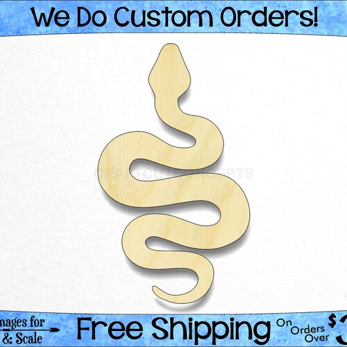 Snake Shape Laser Cut Unfinished Wood Cutout Shapes Always - Etsy