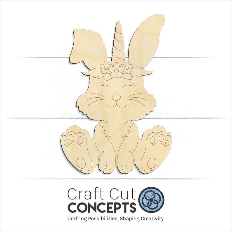 Easter Bunny Shape Paint by Line - Laser Cut Unfinished Wood Cutout ...