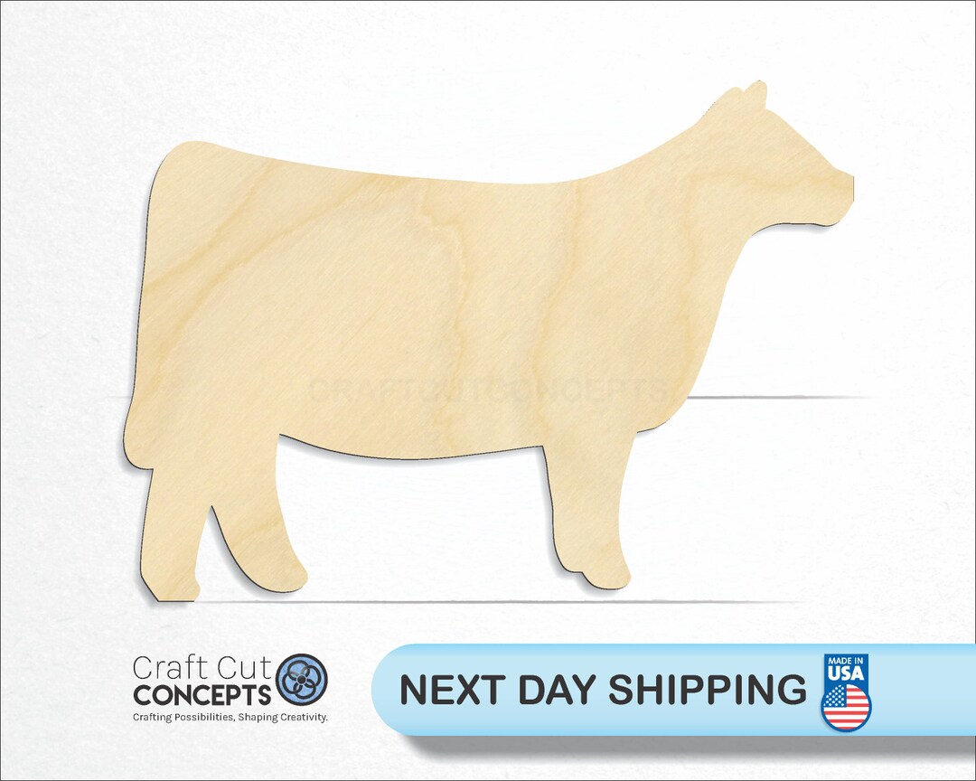 Dairy Cow - Laser Cut Unfinished Wood Cutout Craft Shapes - Etsy