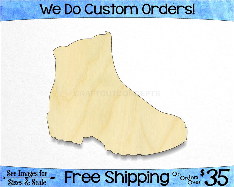 Hiking Boots Cutout Large & Small Pick Size Laser Cut - Etsy