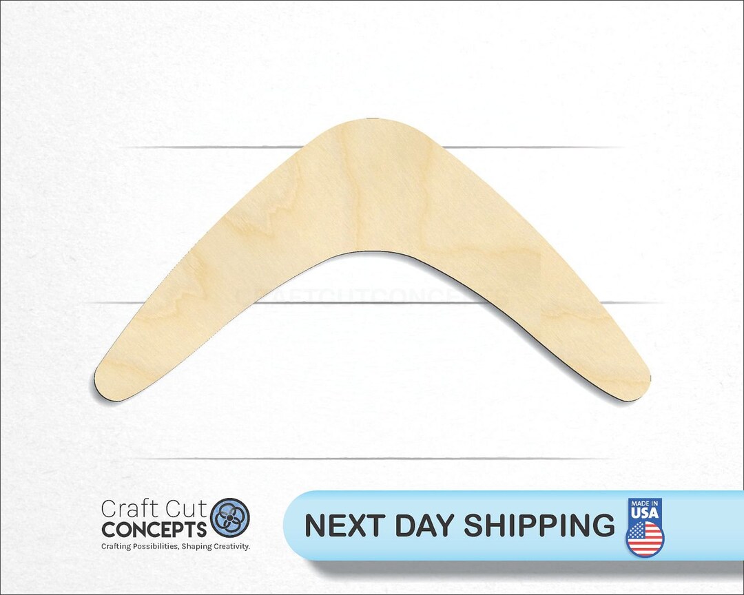 Boomerang Shape - Laser Cut Unfinished Wood Cutout Craft Shapes - Etsy