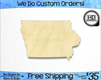 Iowa State Cutout | Etsy