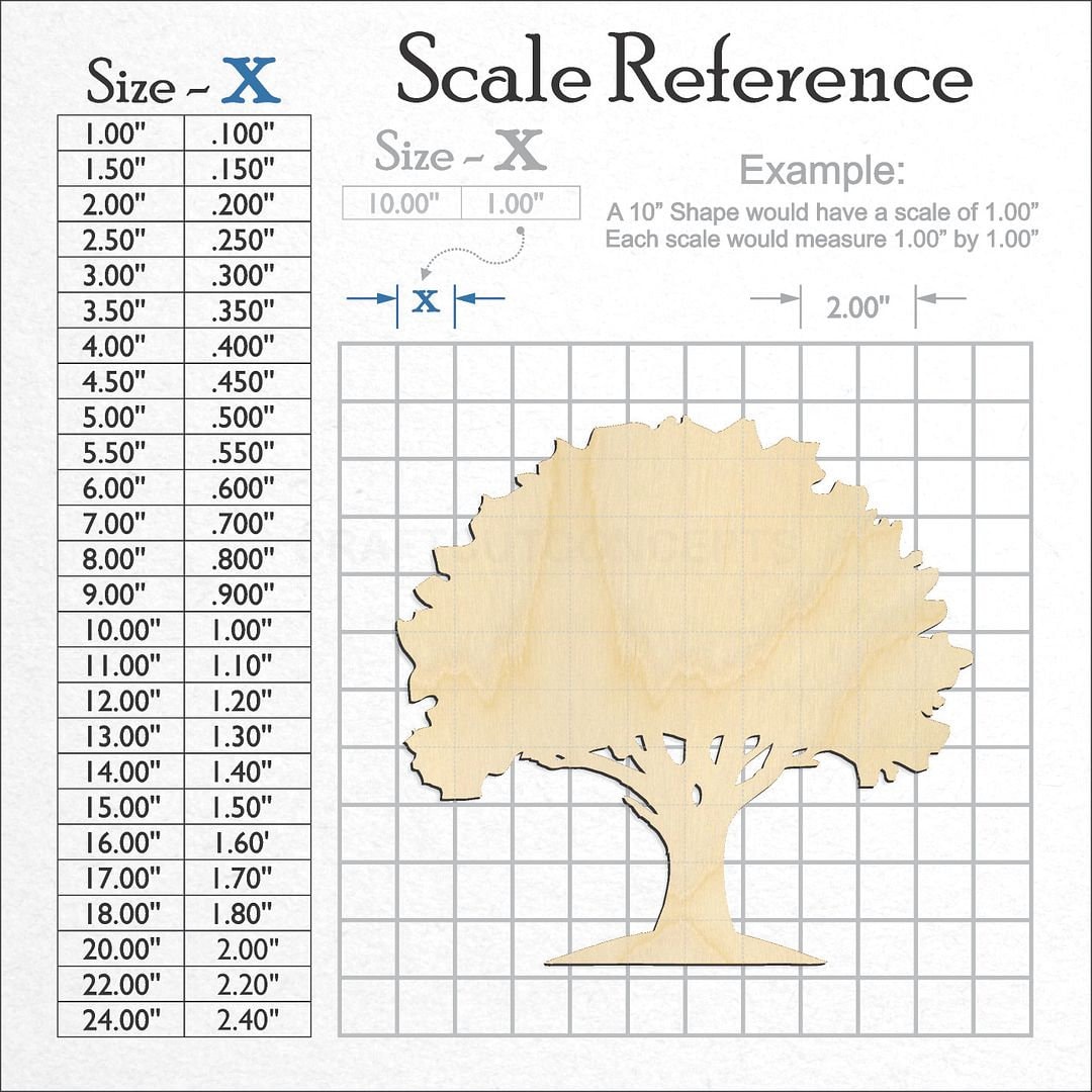 Oak Tree - Laser Cut Unfinished Wood Cutout Craft Shapes - Etsy