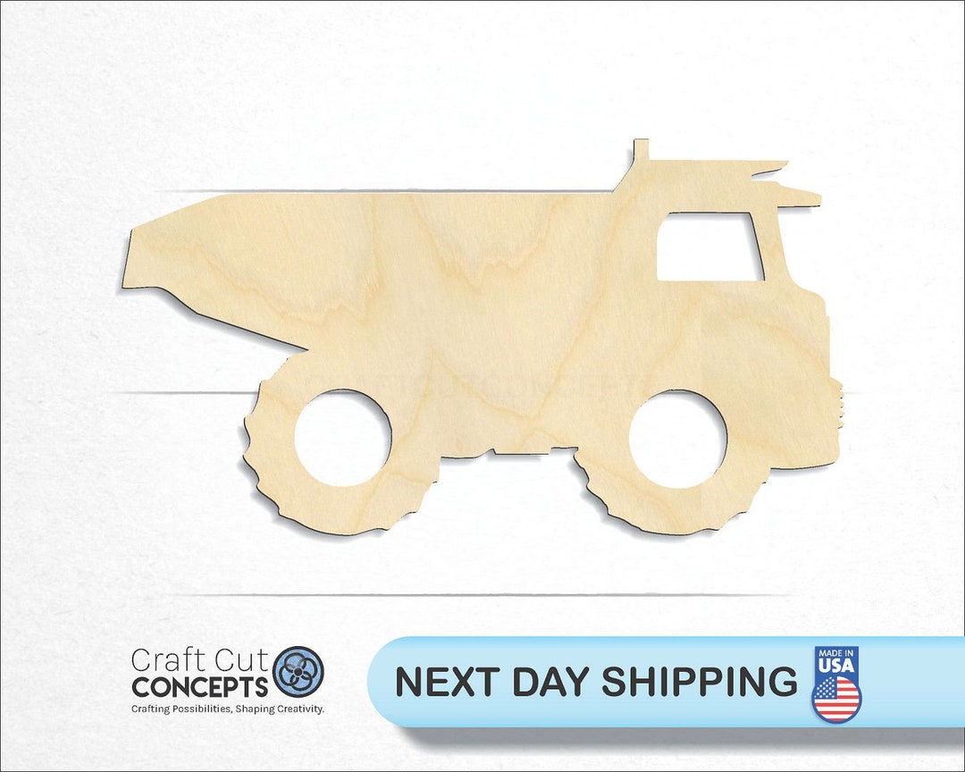 Dump Truck Toy - Laser Cut Unfinished Wood Cutout Craft Shapes - Etsy