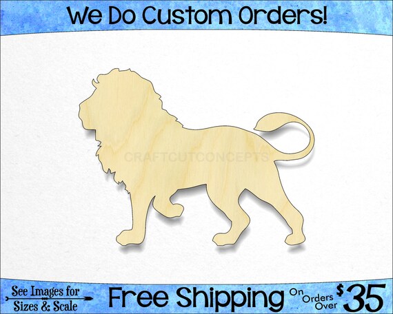African Lion Shape African Wildlife Large & Small Pick - Etsy