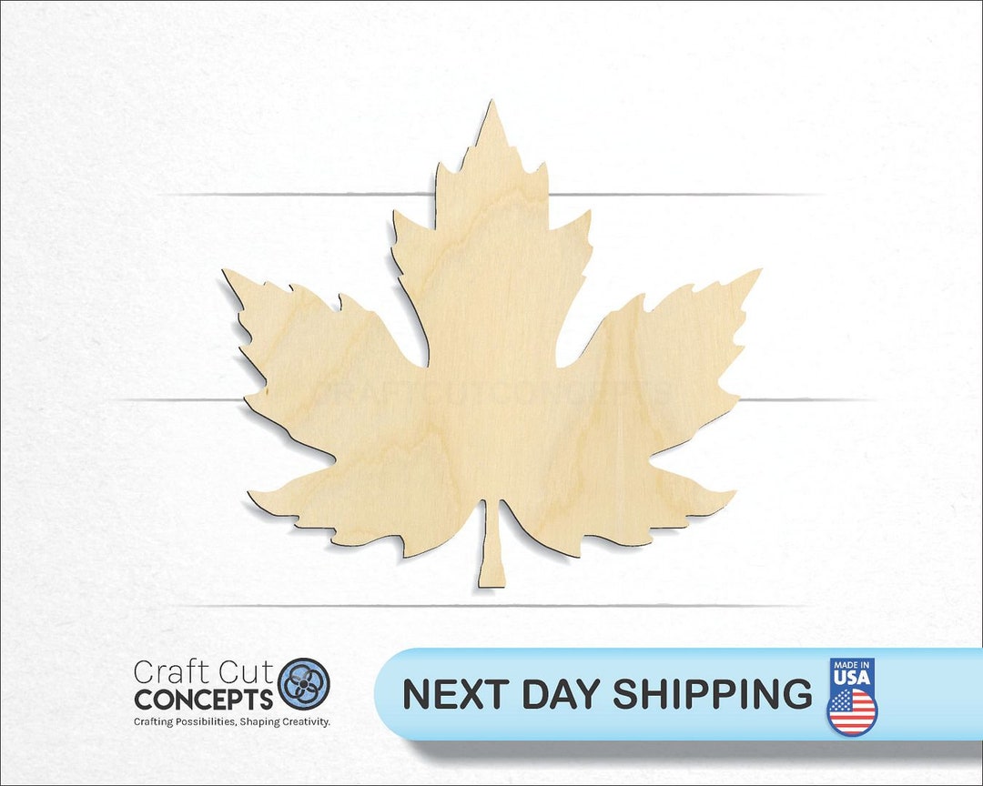 Maple Leaf Shape - Laser Cut Unfinished Wood Cutout Craft Shapes - Etsy