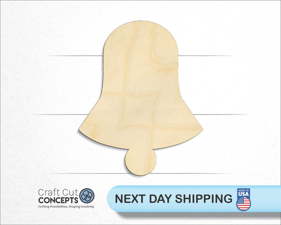 Bell - Laser Cut Unfinished Wood Cutout Craft Shapes - Etsy