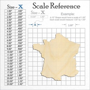 France - Laser Cut Unfinished Wood Cutout Craft Shapes - Etsy