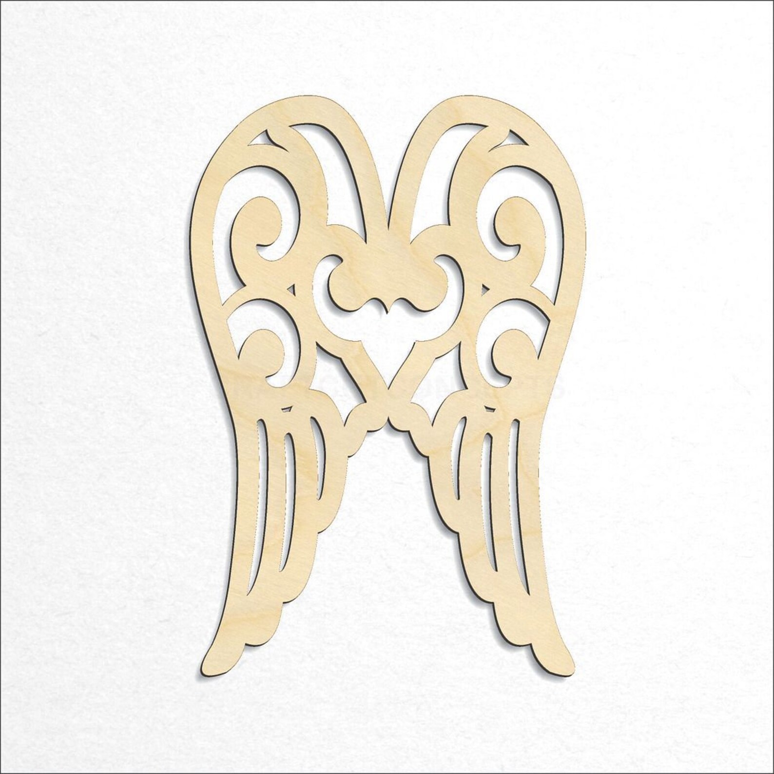 Filigree Angel Wings - Laser Cut Unfinished Wood Cutout Craft Shapes - Etsy