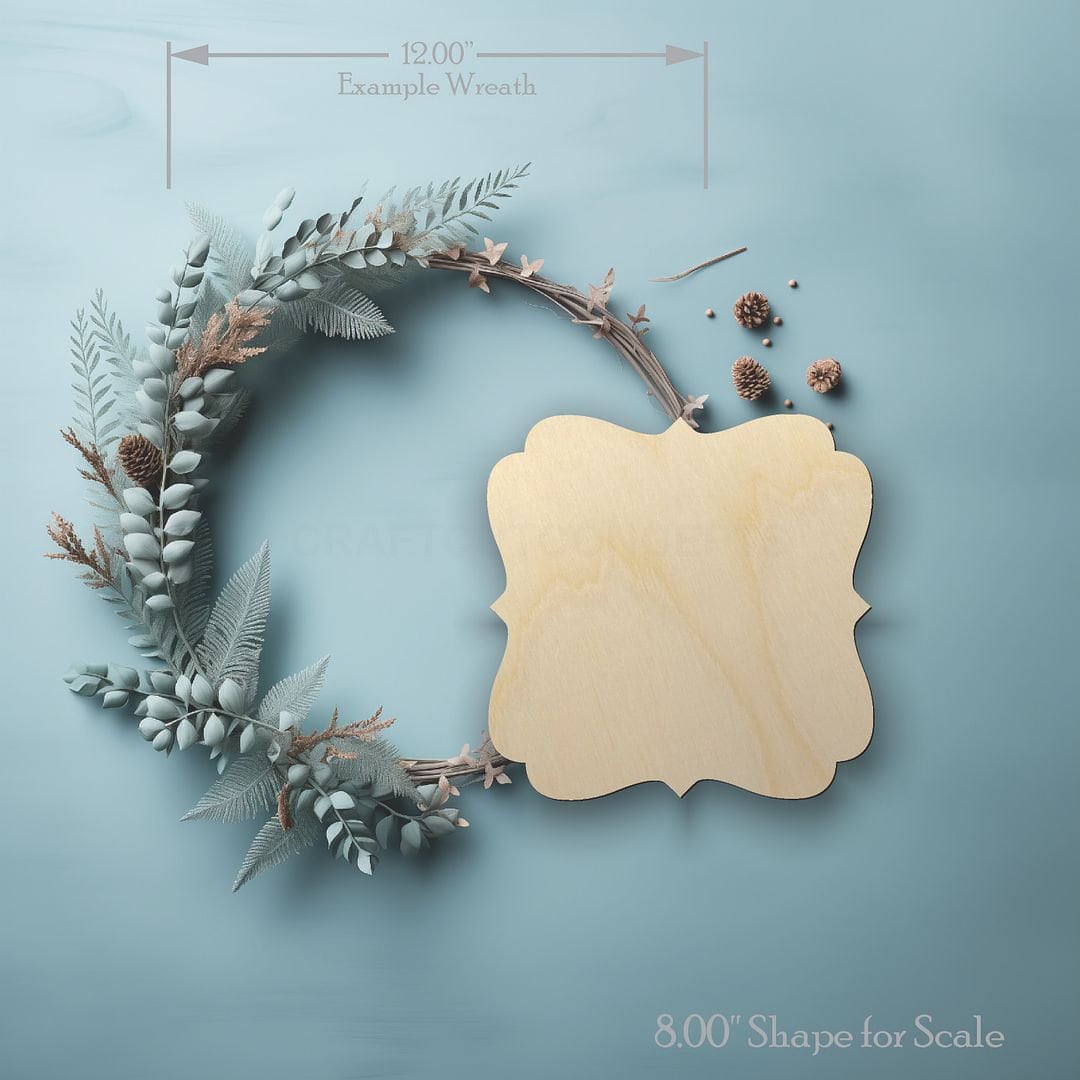 Fancy Award Craft Plaque Frame - Laser Cut Unfinished Wood Cutout Craft ...