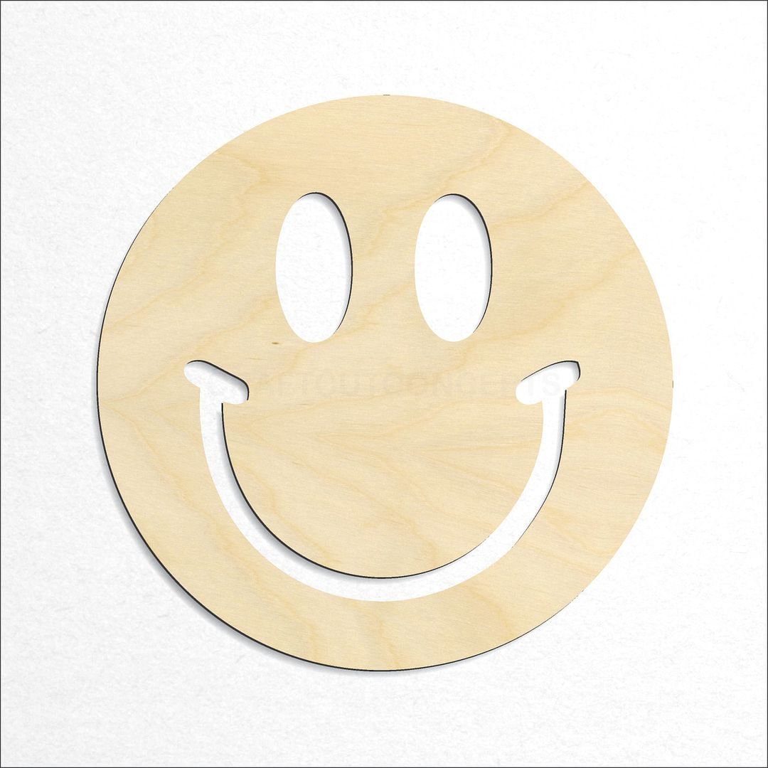 Smiley Face - Laser Cut Unfinished Wood Cutout Craft Shapes - Etsy