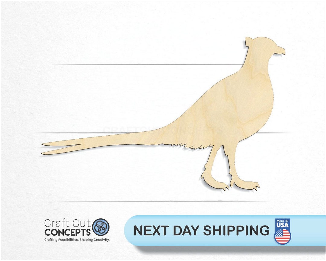 Pheasant - Laser Cut Unfinished Wood Cutout Craft Shapes - Etsy