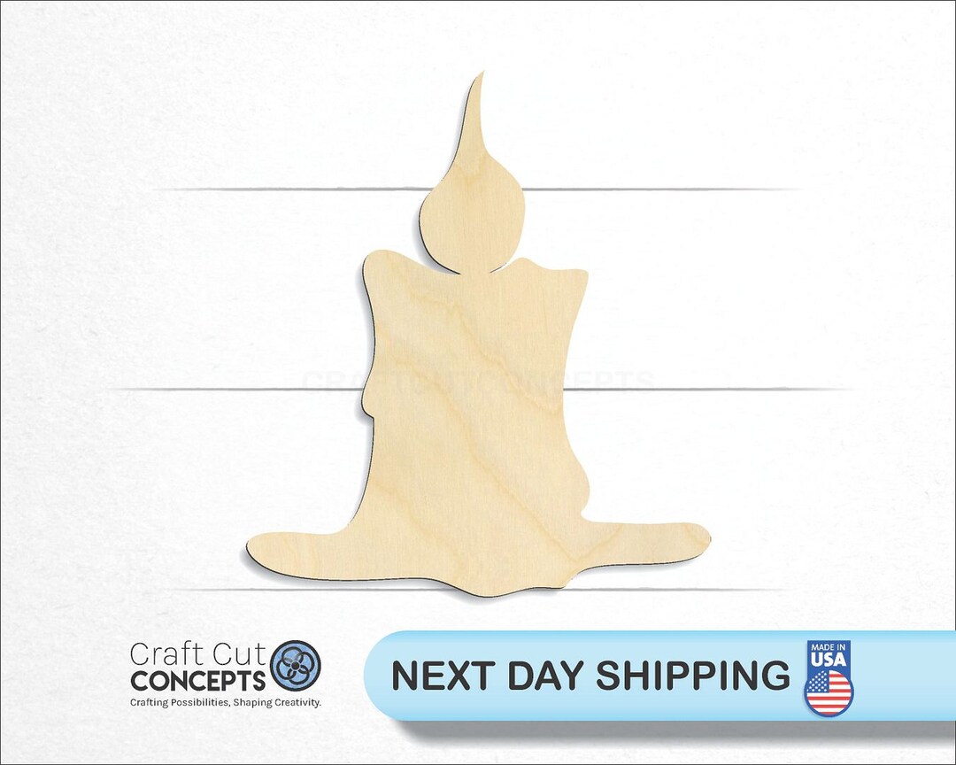 Waxed Candle - Laser Cut Unfinished Wood Cutout Craft Shapes - Etsy
