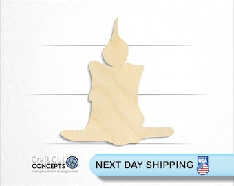 Candle, Laser Cut Wood, Multiple Thickness, Sizes up to 60 Inches 5 ...