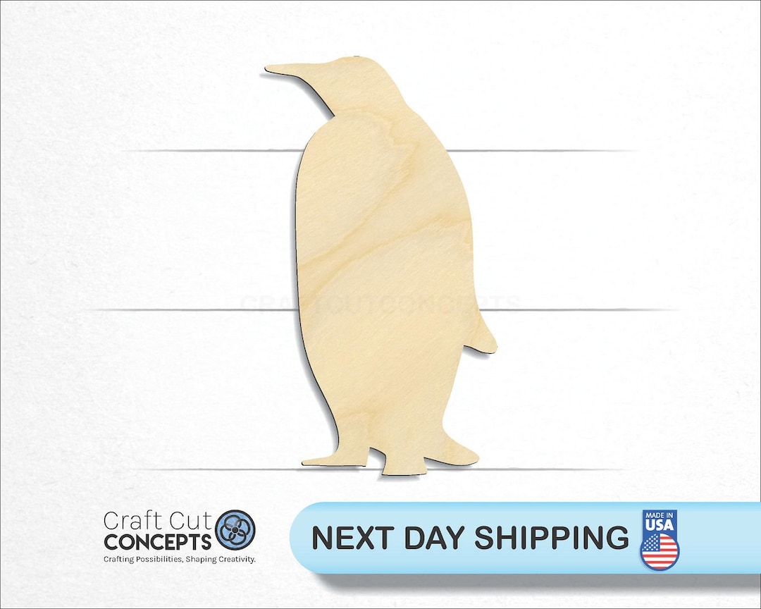 Emperor Penguin - Laser Cut Unfinished Wood Cutout Craft Shapes - Etsy