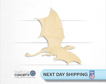 Flying Dragon Wood Cutout, Unfinished Wood Blanks, DIY Craft ...