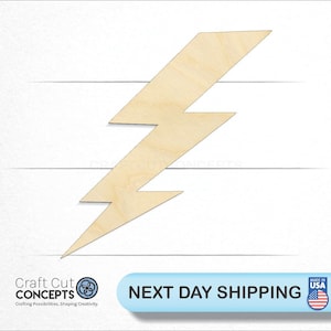 Zeus Lightening Bolt - Laser Cut Unfinished Wood Cutout Craft Shapes - Etsy