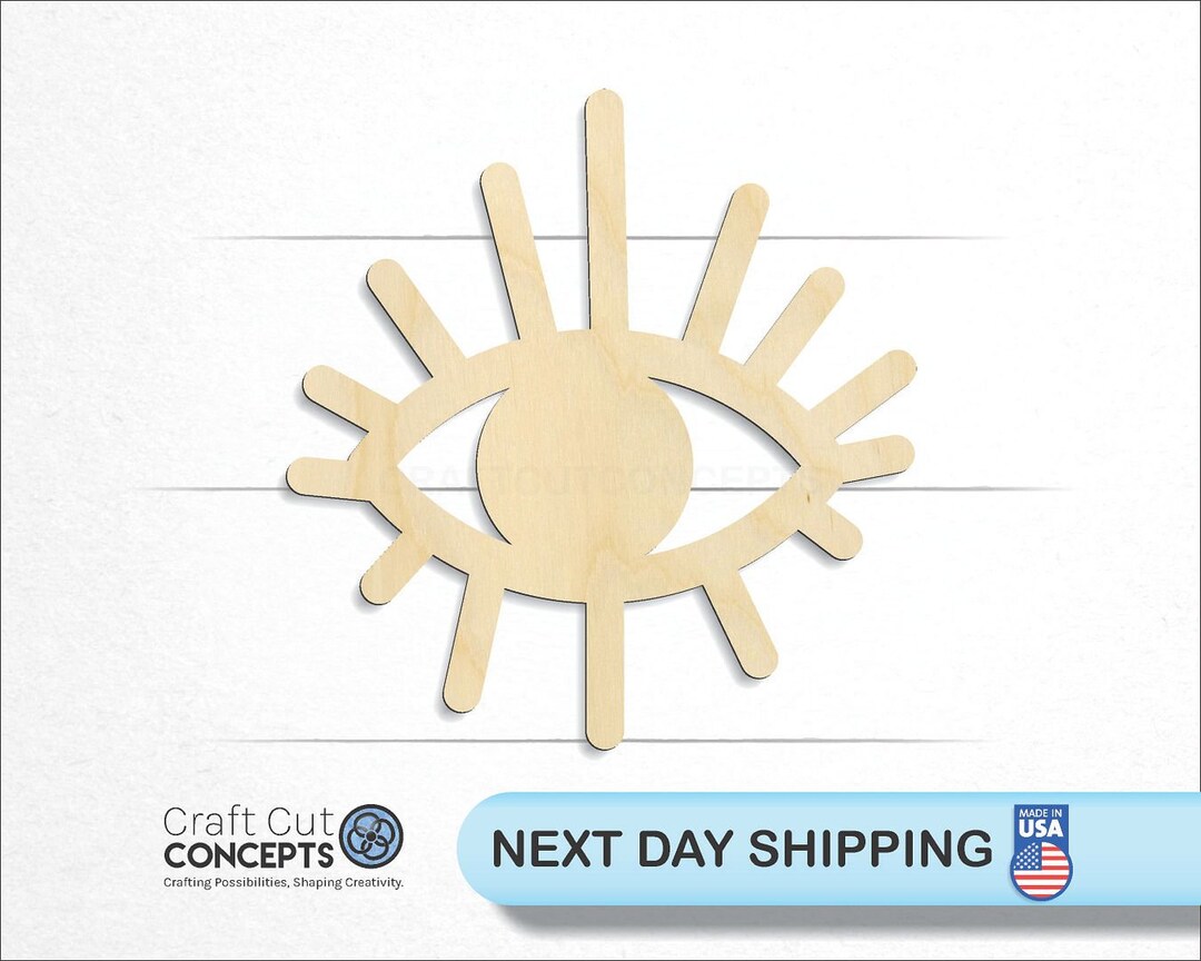 Eye - Laser Cut Unfinished Wood Cutout Craft Shapes and Accents - Etsy