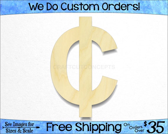 Cent Dollar sign Shape Large & Small Pick Size | Etsy