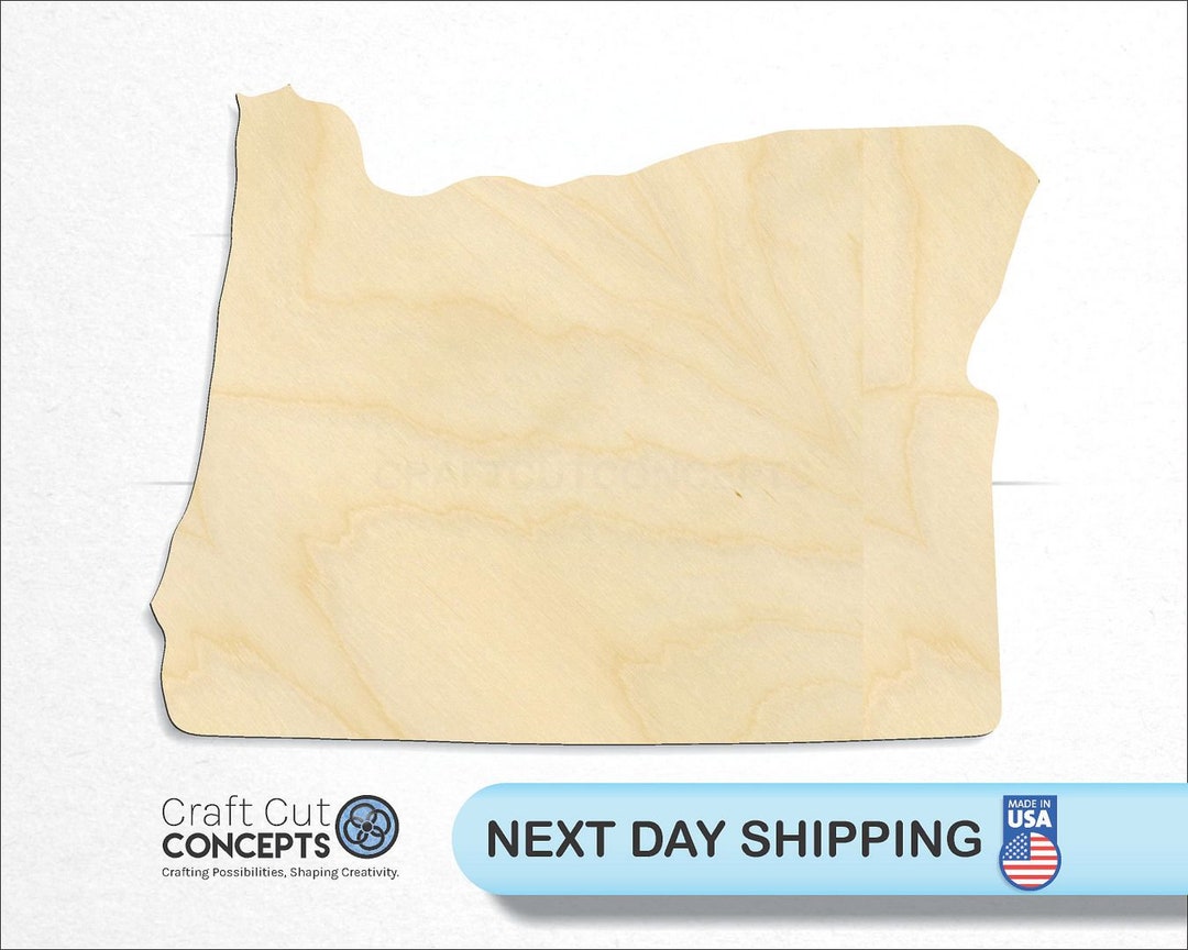 Oregon OR Crafty Borders State Cutout Large & Small Pick Size Laser Cut ...