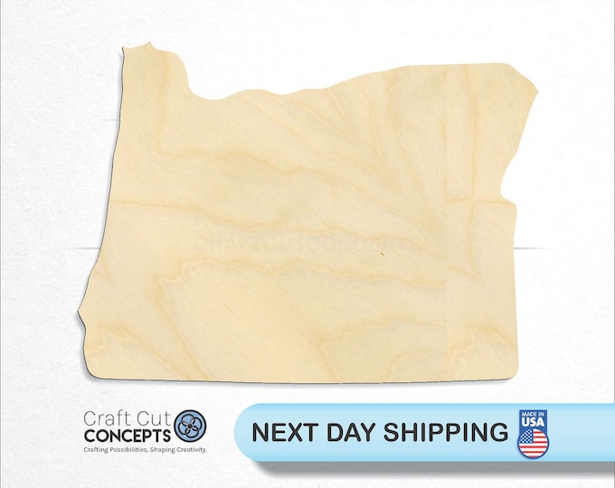 Oregon State Unfinished Wooden State Craft Decorable Shape, Any State ...