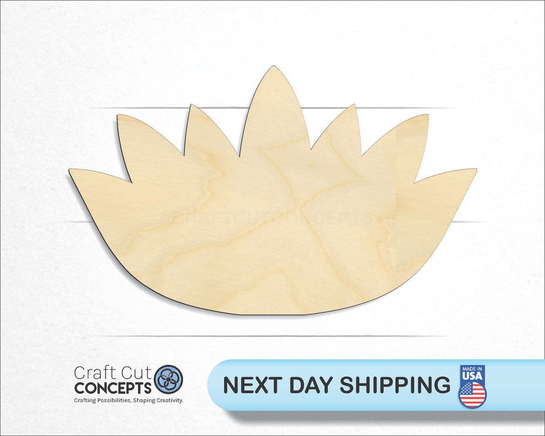 Garden Lotus Flower - Laser Cut Unfinished Wood Cutout Craft Shapes - Etsy