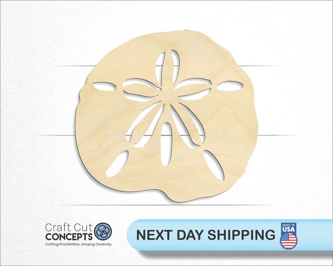 Sand Dollar Shell - Laser Cut Unfinished Wood Cutout Craft Shapes - Etsy
