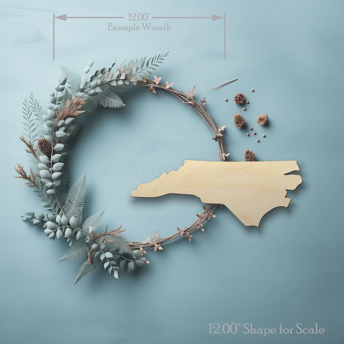 North Carolina NC State Crafty - Laser Cut Unfinished Wood Cutout Craft ...