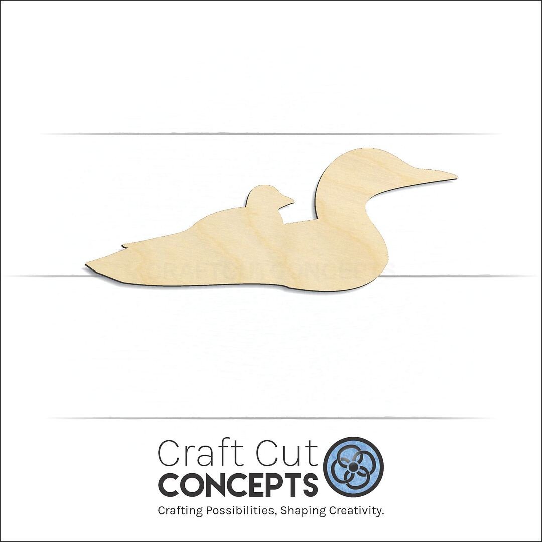 Loon With Baby - Laser Cut Unfinished Wood Cutout Craft Shapes - Etsy