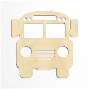 School Bus - Laser Cut Unfinished Wood Cutout Craft Shapes - Etsy