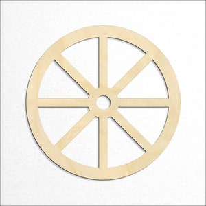 Spoked Wagon Wheel - Laser Cut Unfinished Wood Cutout Craft Shapes - Etsy
