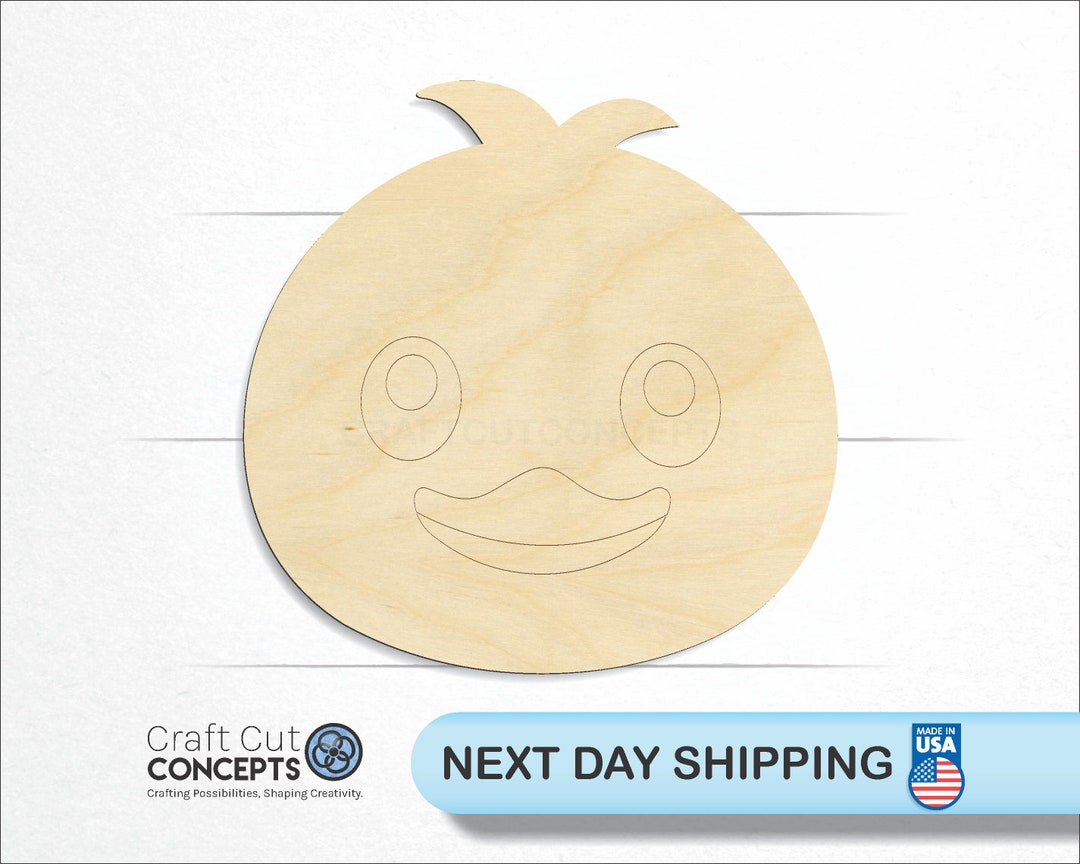 Cute Baby Chicken Head - Laser Cut Unfinished Wood Cutout Craft Shapes ...
