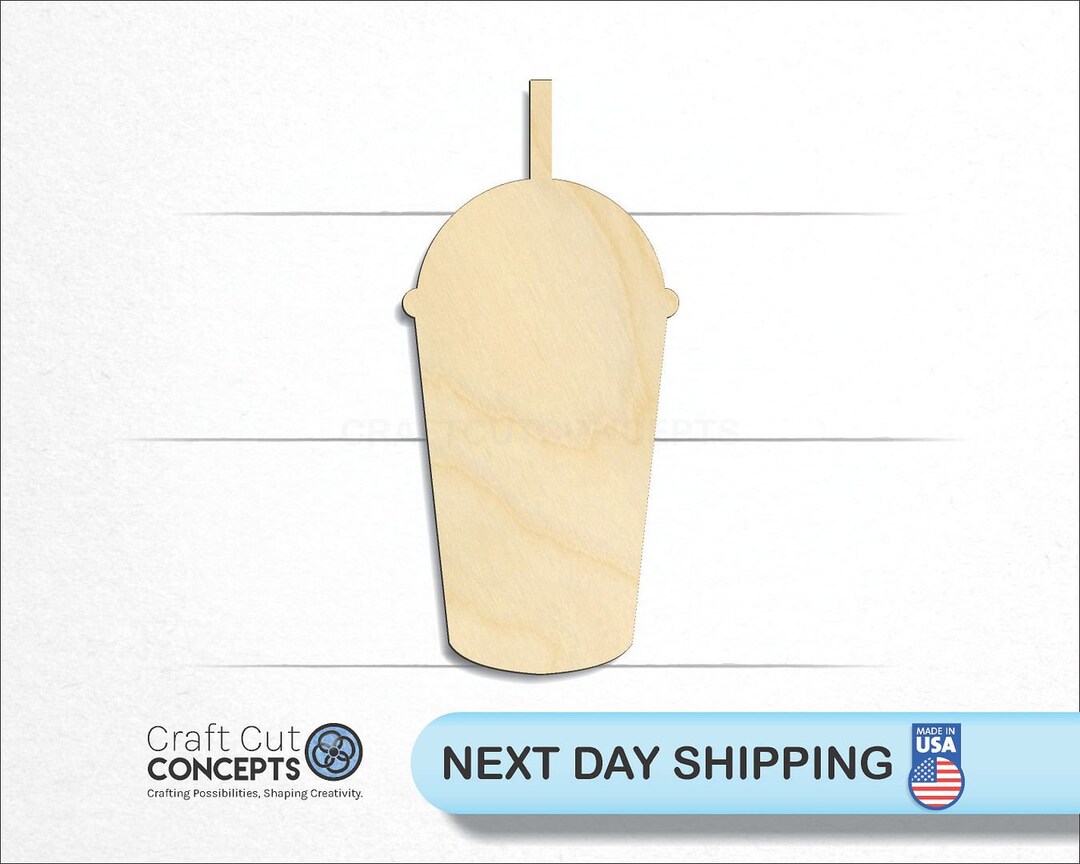 Ice Slushy Cup - Laser Cut Unfinished Wood Cutout Craft Shapes - Etsy