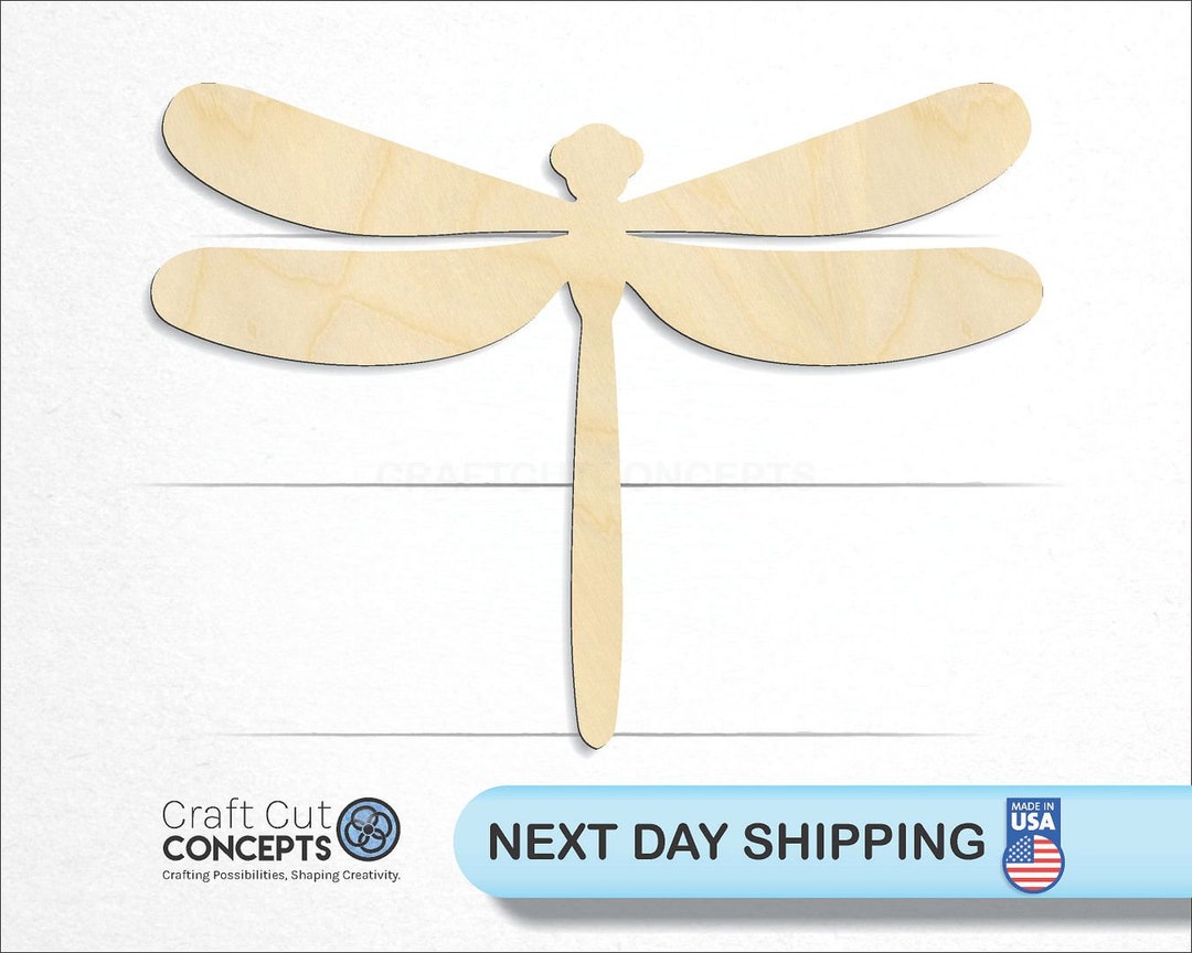 Dragon Fly Damsel Fly - Laser Cut Unfinished Wood Cutout Craft Shapes ...