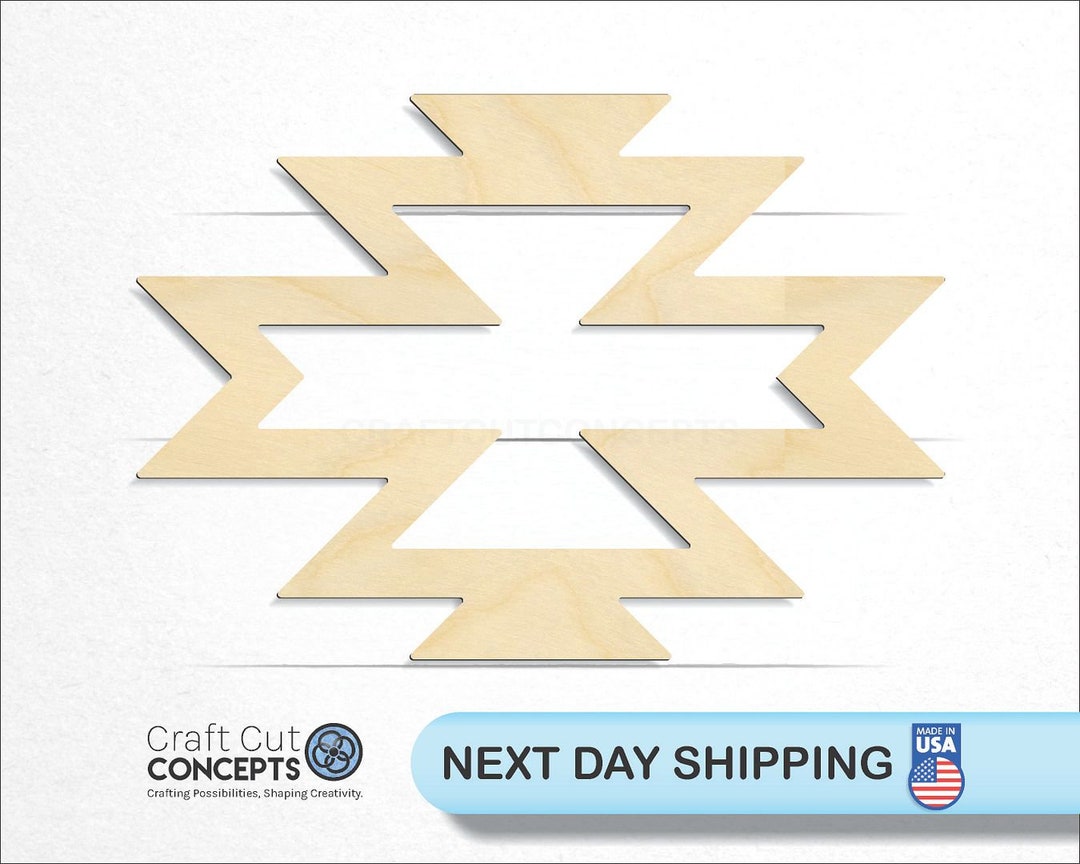 Native American Western - Laser Cut Unfinished Wood Cutout Craft Shapes ...