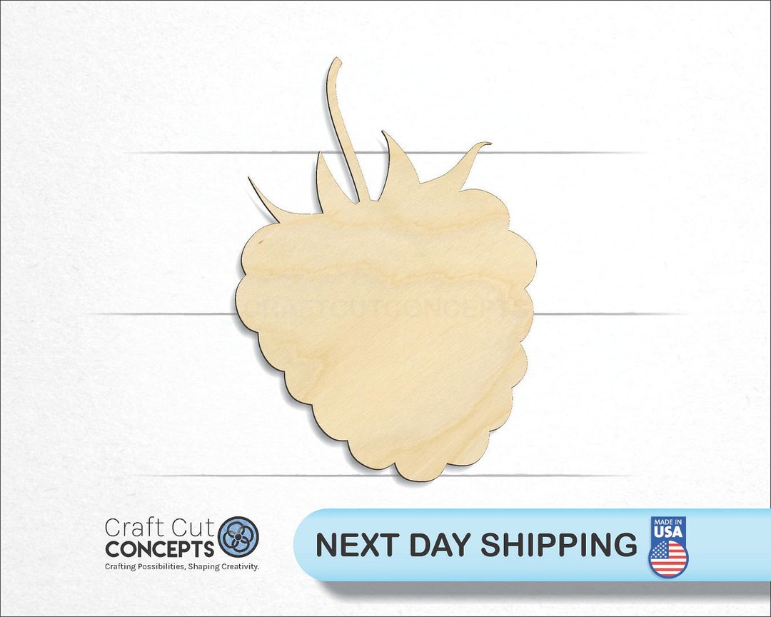 Raspberry - Laser Cut Unfinished Wood Cutout Craft Shapes - Etsy