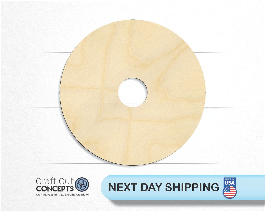 Donut Circle - Laser Cut Unfinished Wood Cutout Craft Shapes - Etsy
